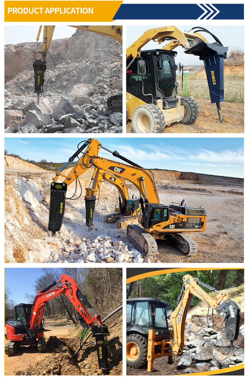 Excavator rock hammer RHB195 - RAY Attachments